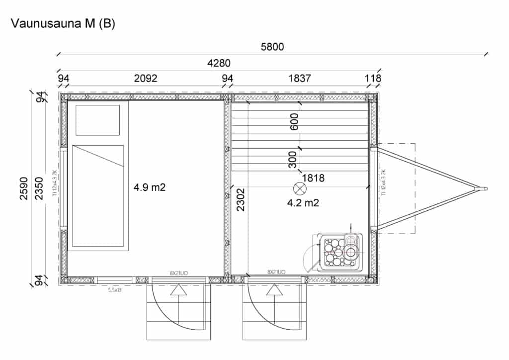 Vaunusauna M - Lapelland