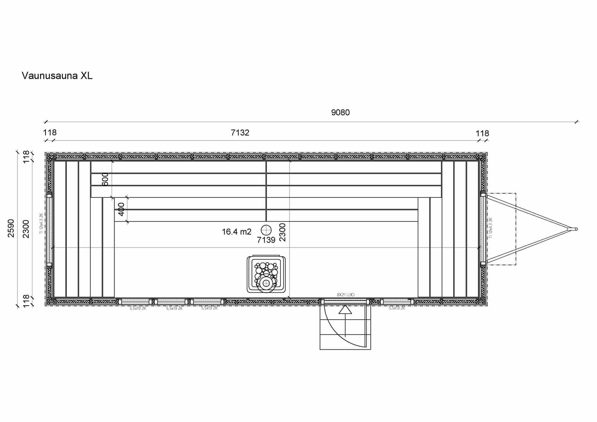 Vaunusauna XL - Lapelland