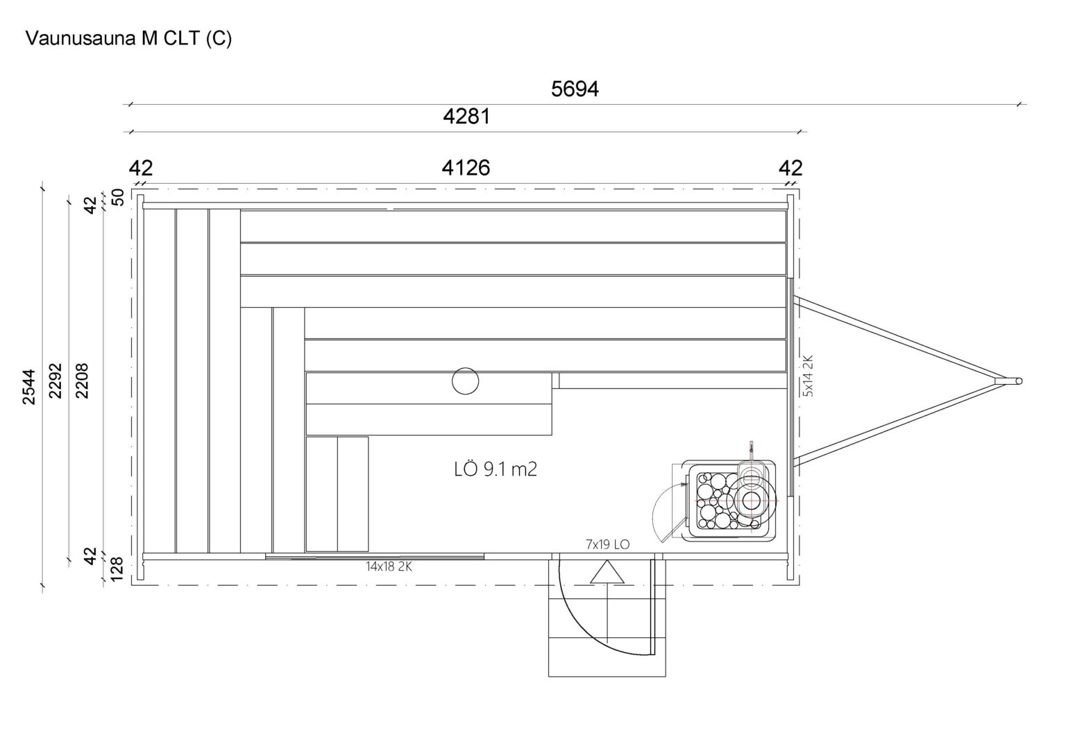 Vaunusauna M - Lapelland